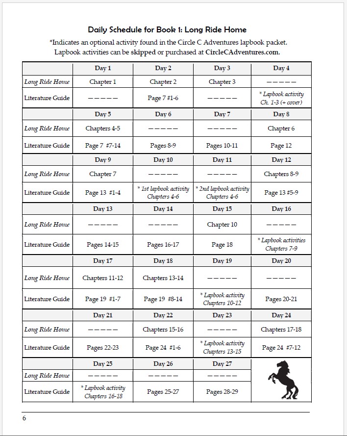 LRH schedule – Circle C and Goldtown Books